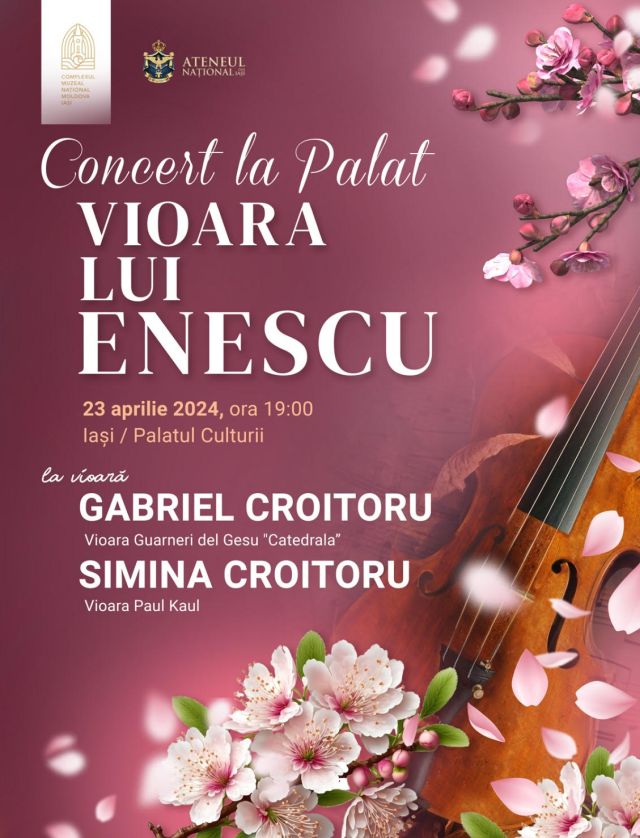 ”Vioara lui Enescu”… la Palat – violoniștii Gabriel Croitoru și fiica ...